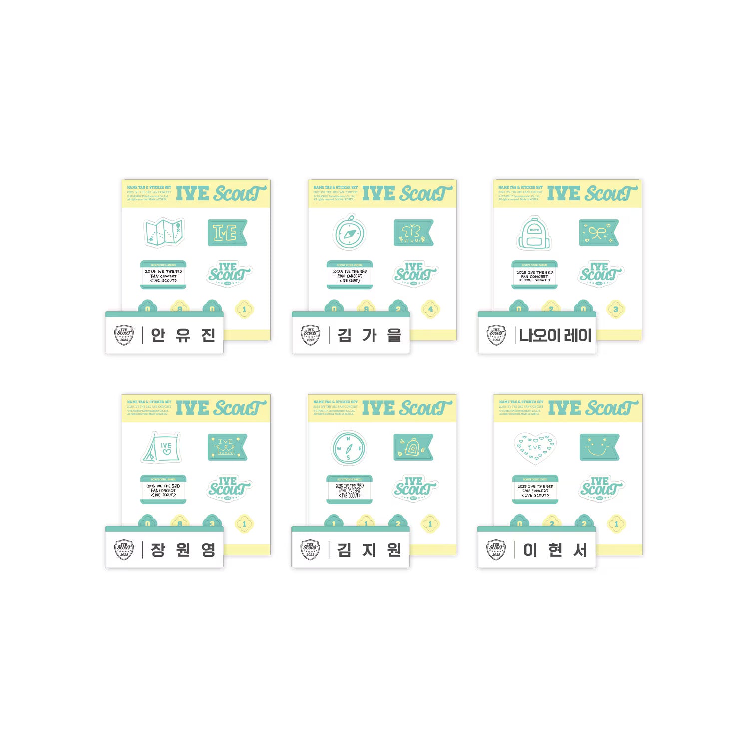 [PREORDER] IVE NAME TAG + STICKER SET – IPDEOK MERCH ENTERPRISE ...